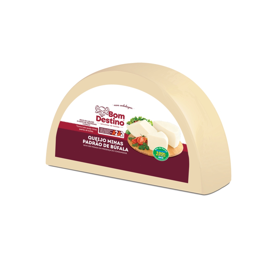 Queijo Minas Padrão de Búfala – Meia Lua – Laticínios Bom Destino
